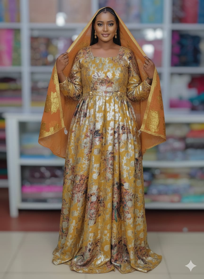 2025 Authentic And Real Traditional Somali Fransawi Dirac With Floral ...