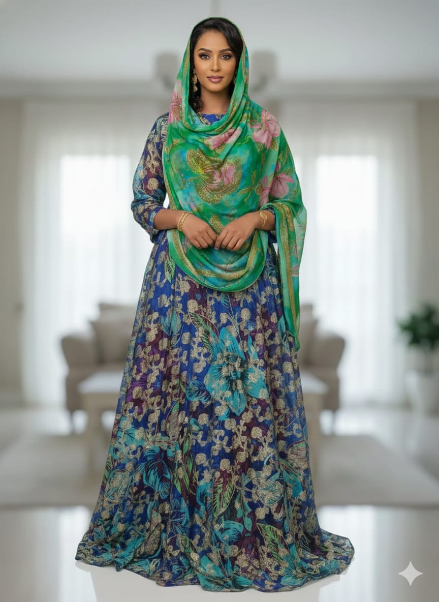 High Demanded Traditional Somali Fransawi Dirac With Floral Design And ...
