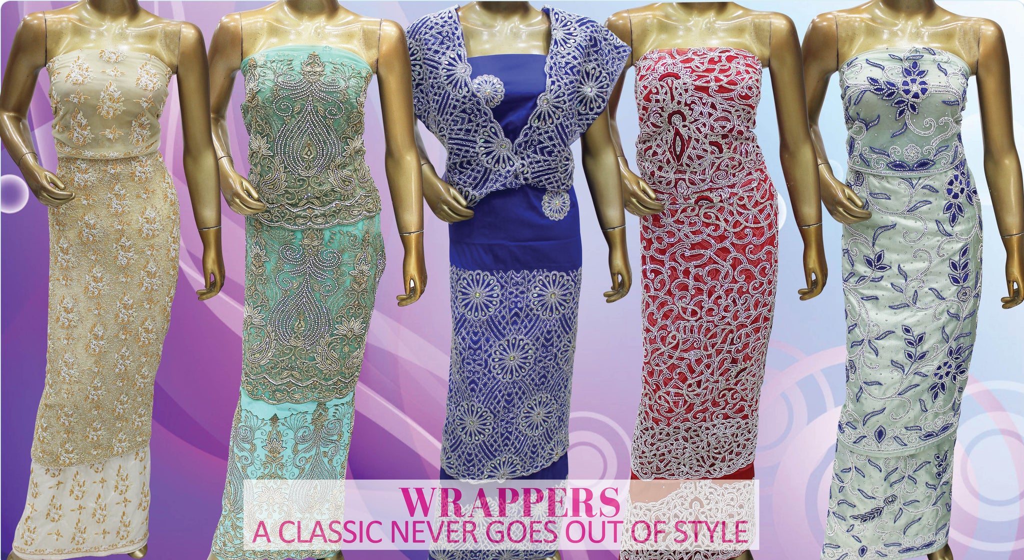 Shubham Collections- George Wrapper/fabrics Kaftans Fabrics